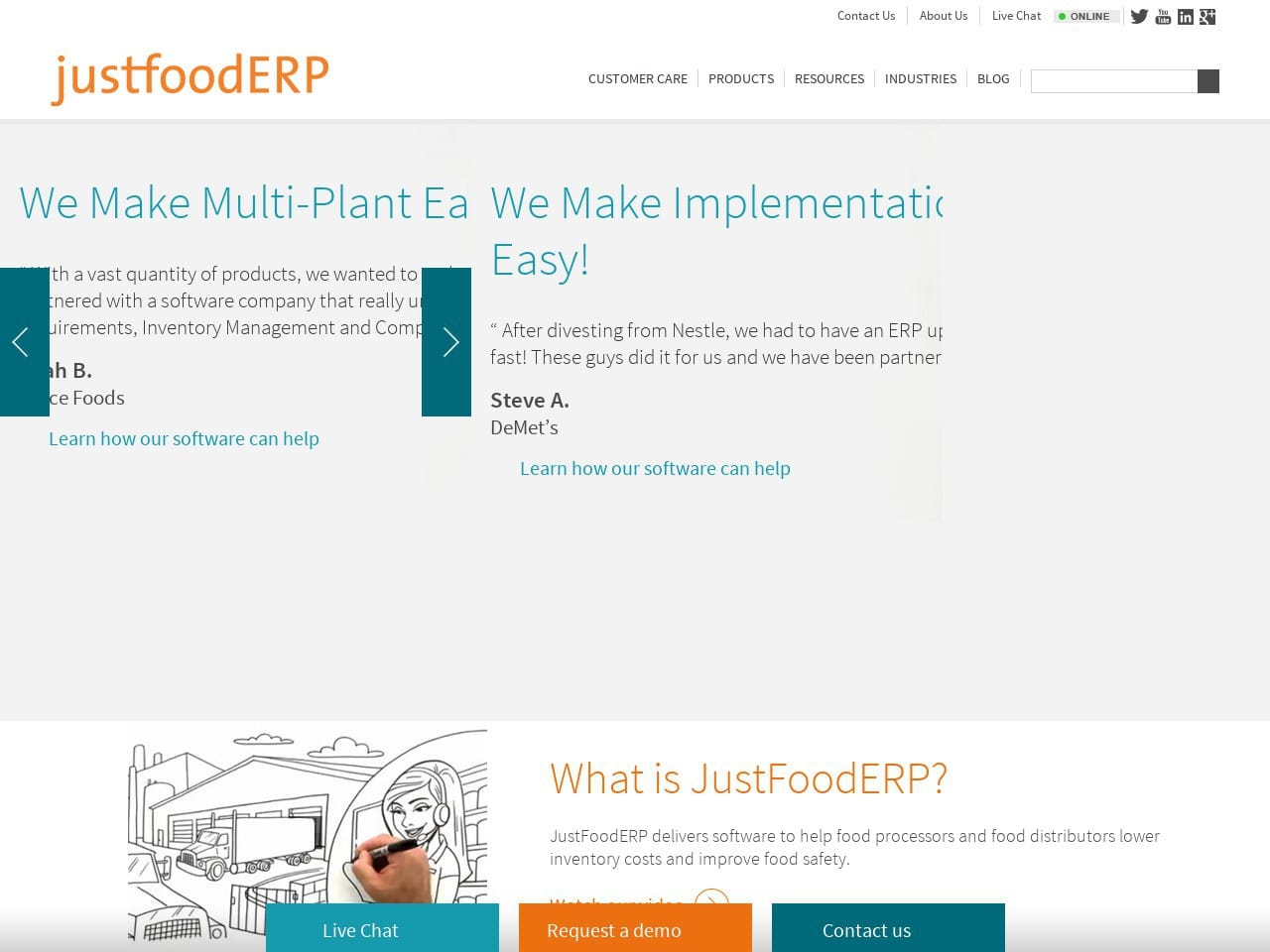 Justfood ERP | review by Inspector Jones