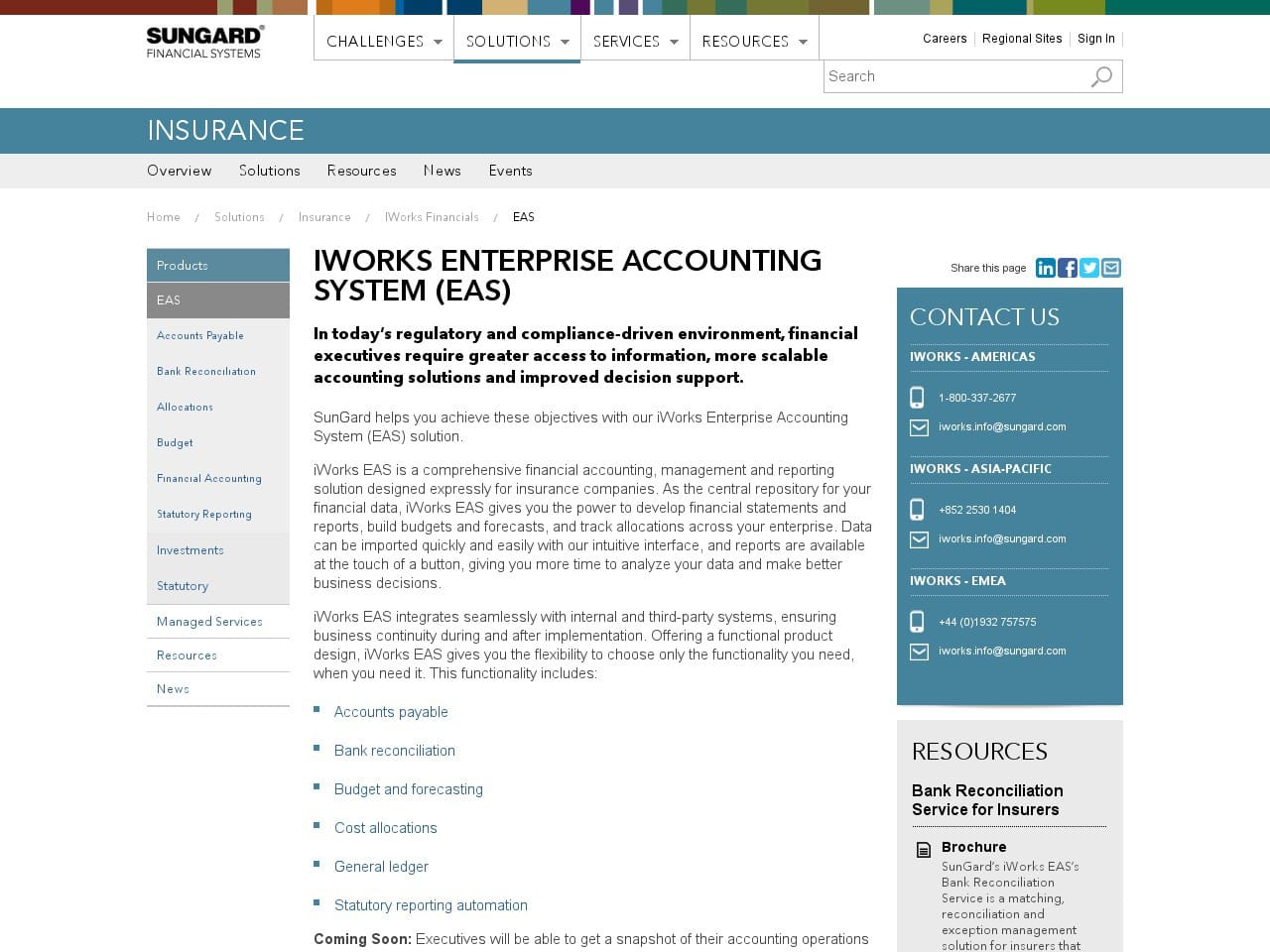 Sungard EAS | review by Inspector Jones